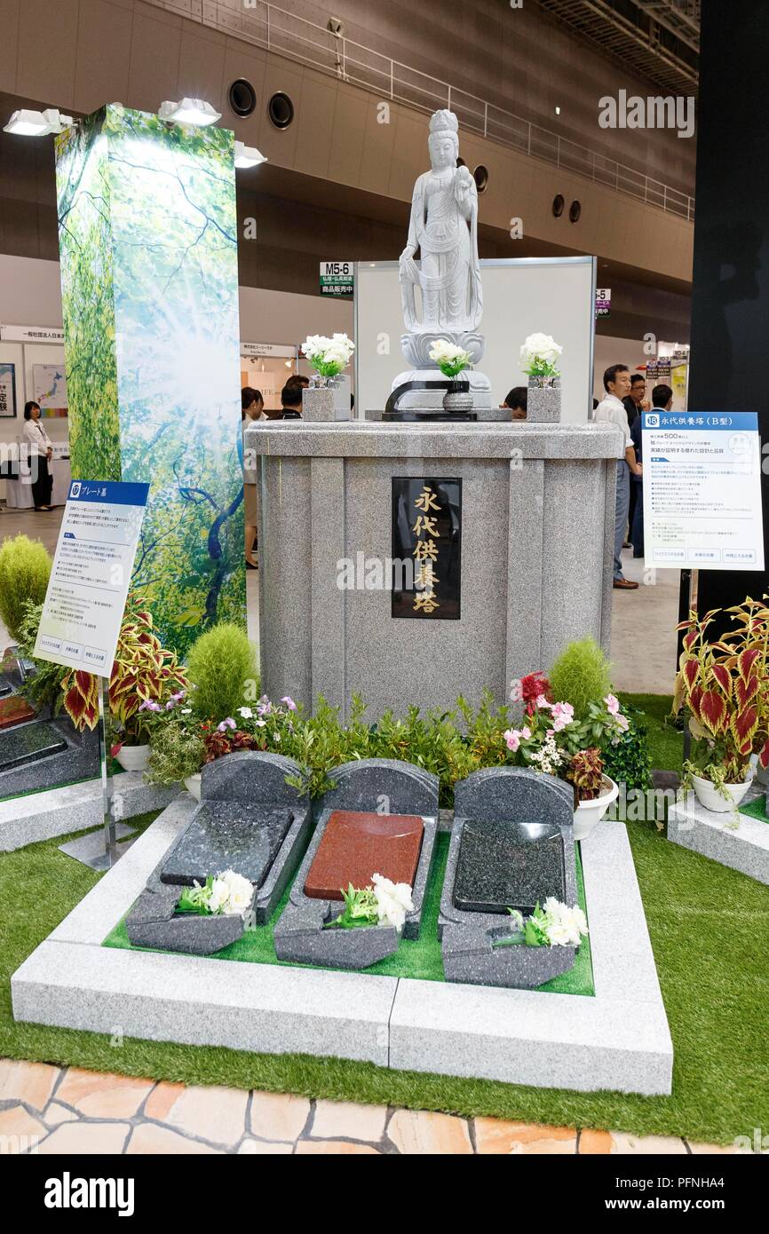 A Japanese grave on display during the ENDEX Japan, the Life Ending ...