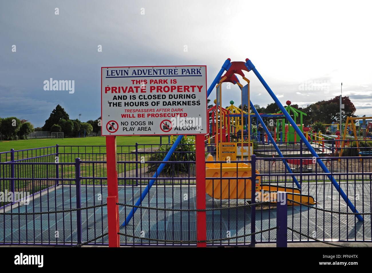 Levin, Neuseeland. 27th Apr, 2018. A playground in Oertchen Levin on ...