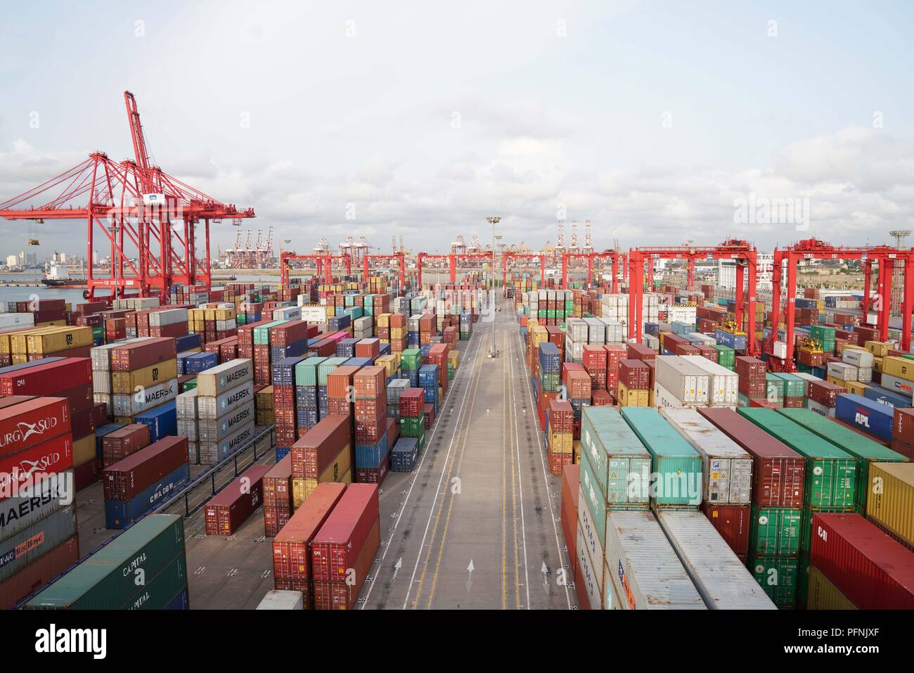 Colombo. 2nd Aug, 2018. Photo taken on Aug. 2, 2018 shows the Colombo ...