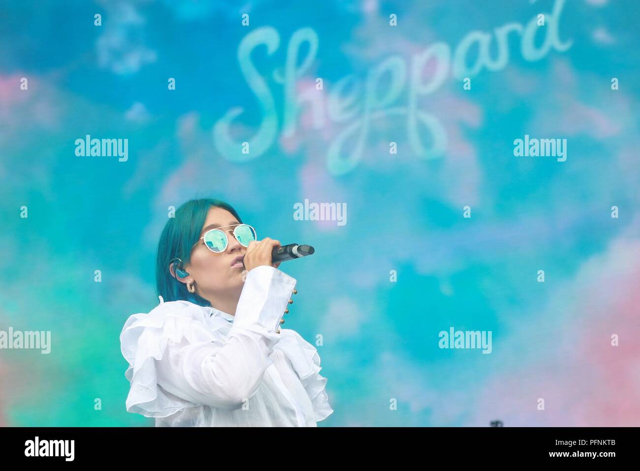 Amy Sheppard, Sheppard on stage for Billboard Hot 100 Music Festival ...