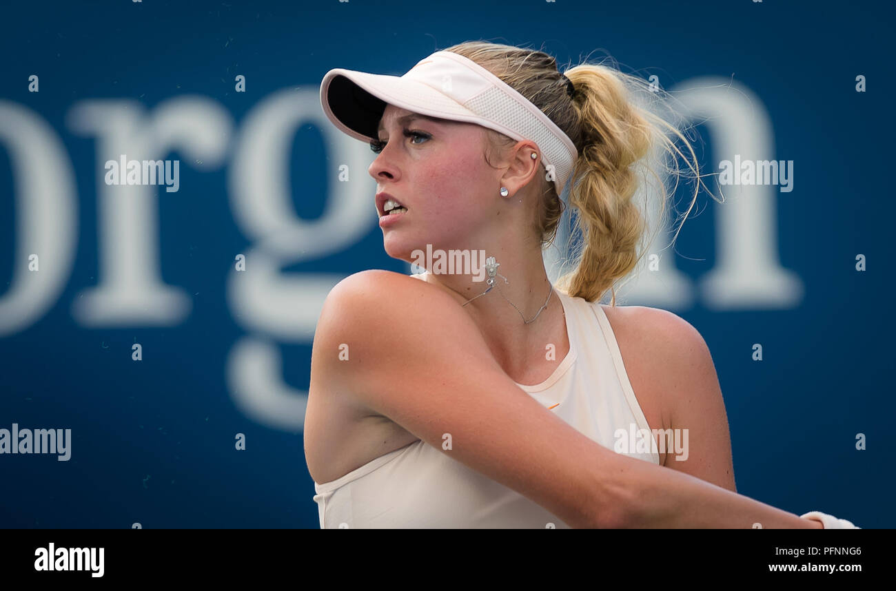 Fanny Stollar of Hungary in action during the first qualification round ...