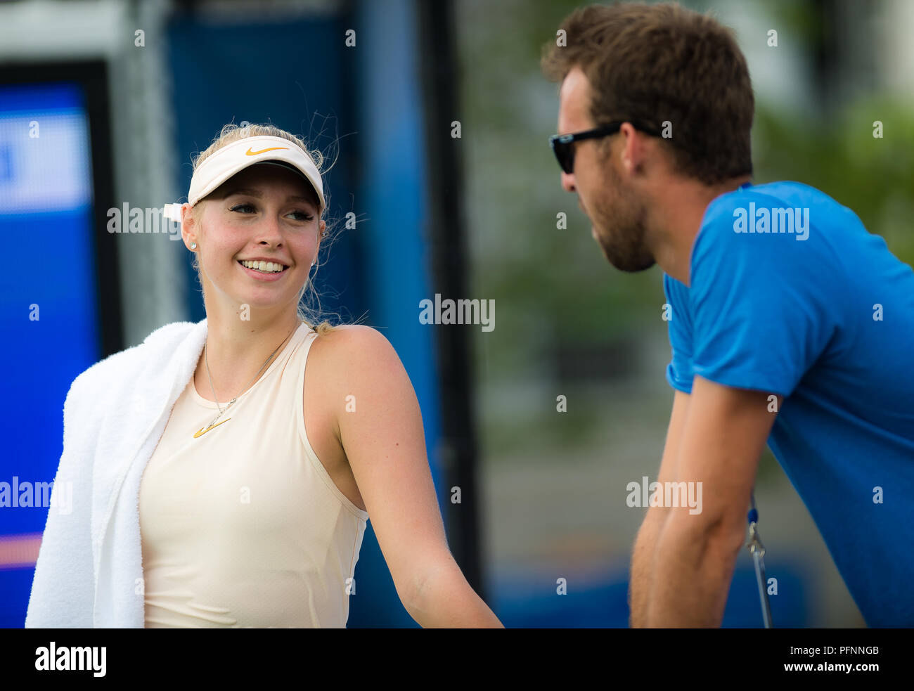 Fanny Stollar of Hungary in action during the first qualification round ...