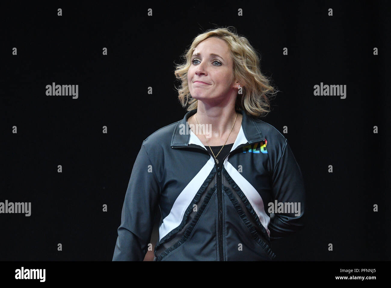 Boston, Massachussetts, USA. 17th Aug, 2018. Coach KIM ZMESKAL-BURDETTE ...