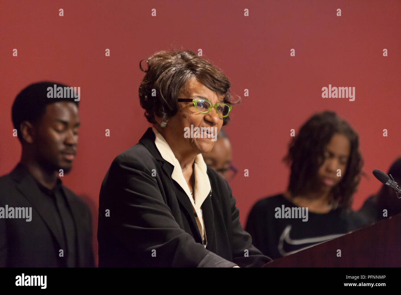 Seattle, Washington: Chaplain Emeritus Audrey Jernigan gives the ...