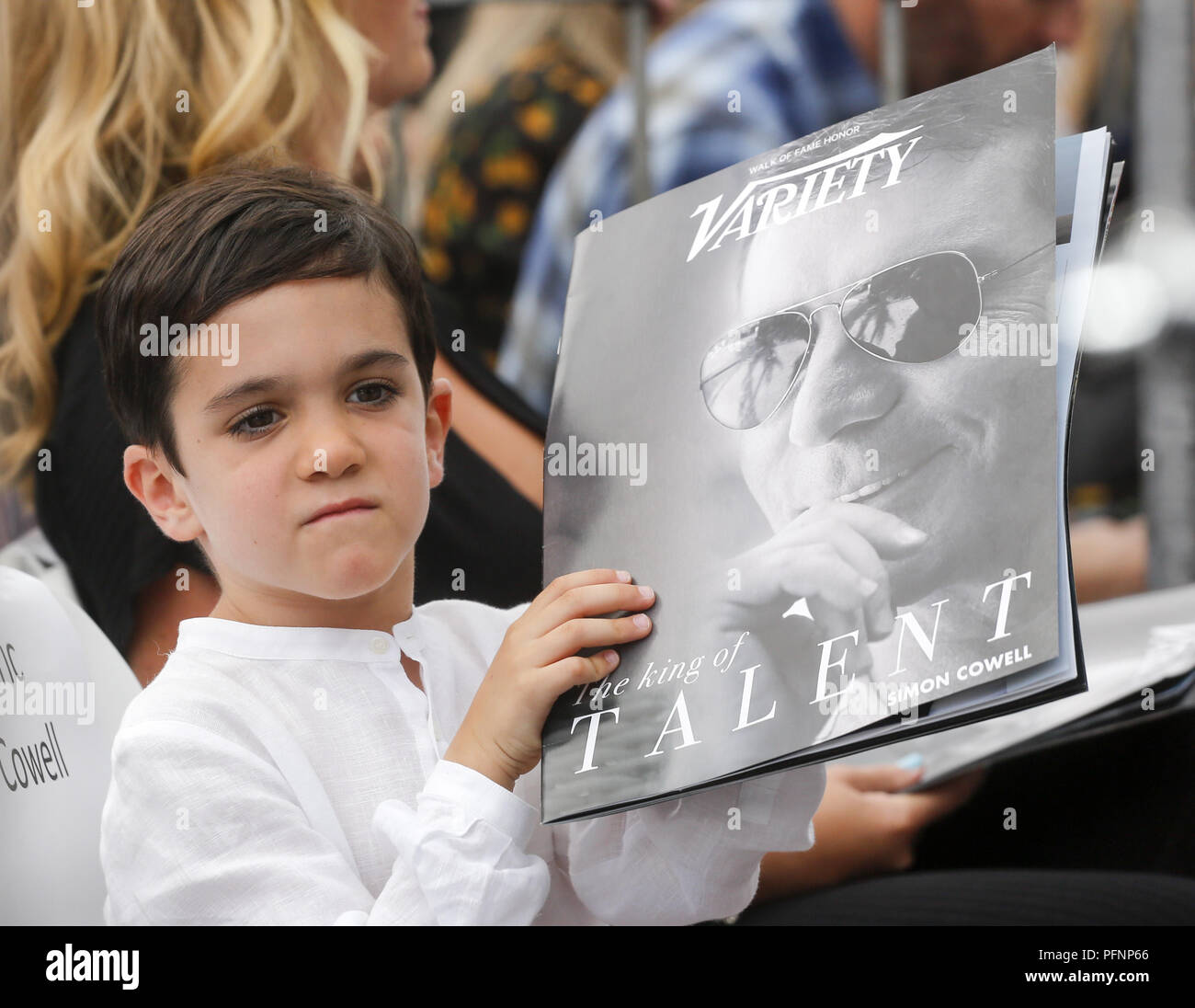 Los Angeles, California, USA. 22nd Aug, 2018. Eric Cowell, the son of ...