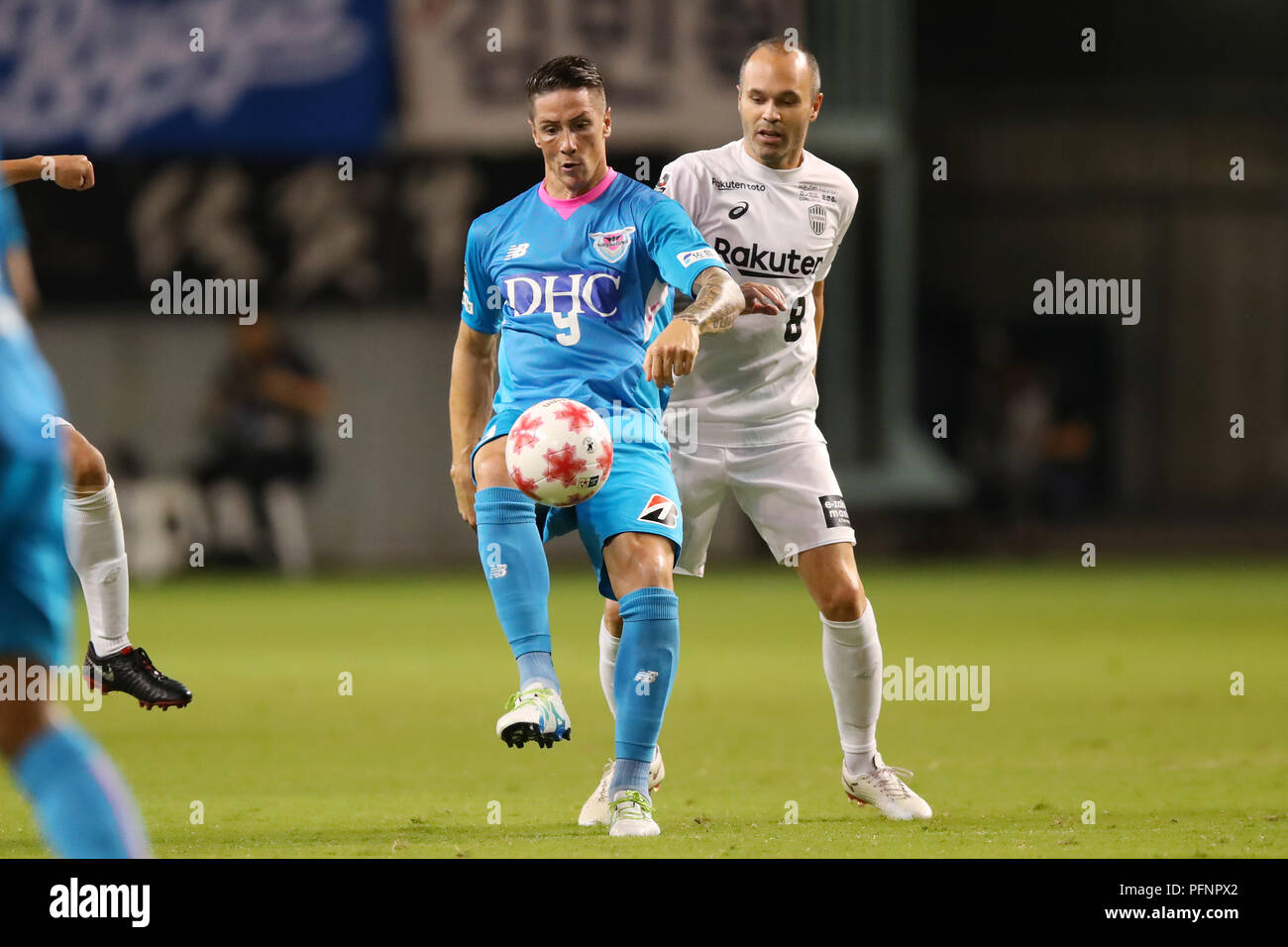 Best Amenity Stadium, Saga, Japan. 22nd Aug, 2018. (L to R) Fernando Torres (Sagan), Andres ...