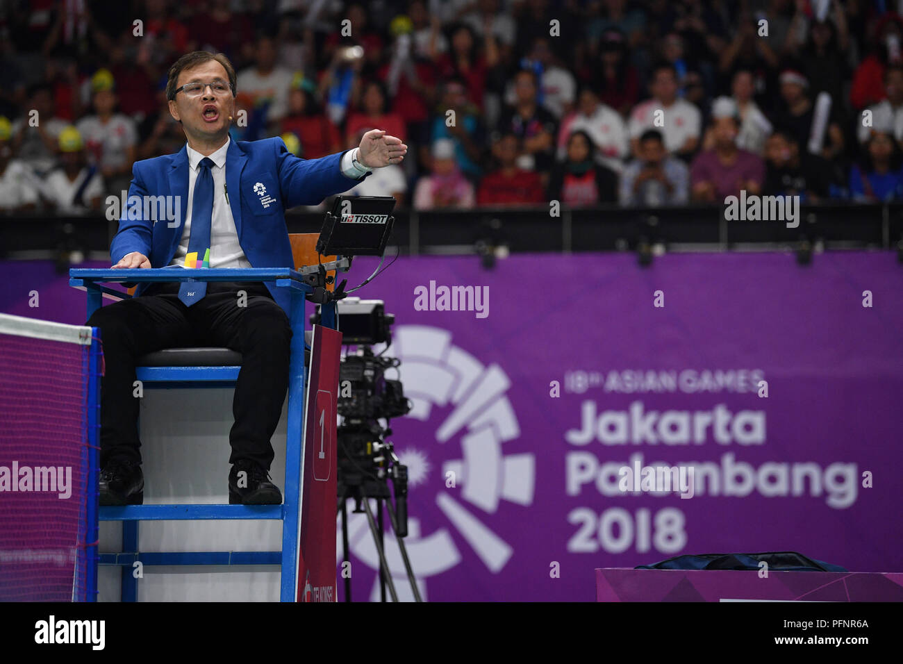 Jakarta, Indonesia. Credit: MATSUO. 22nd Aug, 2018. Referee Badminton ...