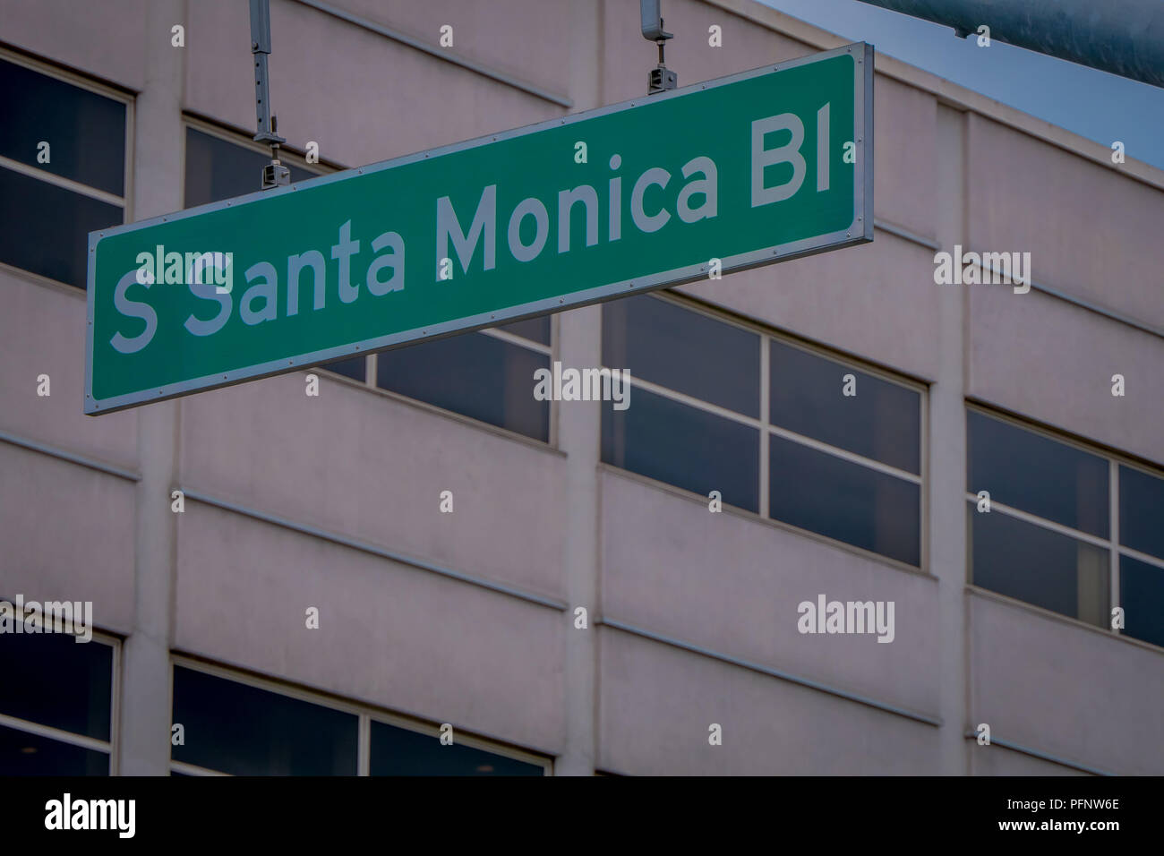 Los Angeles, California, USA, JUNE, 15, 2018: Outdoor view of green ...