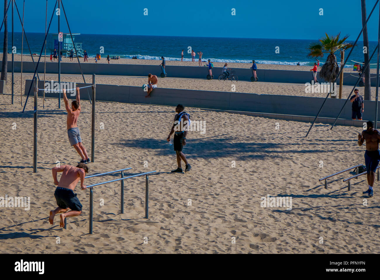 Los Angeles, California, USA, JUNE, 15, 2018: Outdoor view of muscle ...