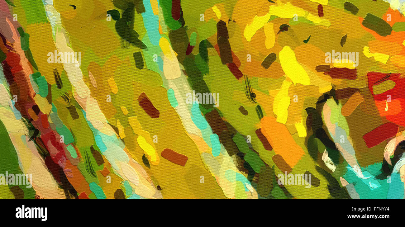 Hand drawing wall poster print. Abstract art. Oil painting ...