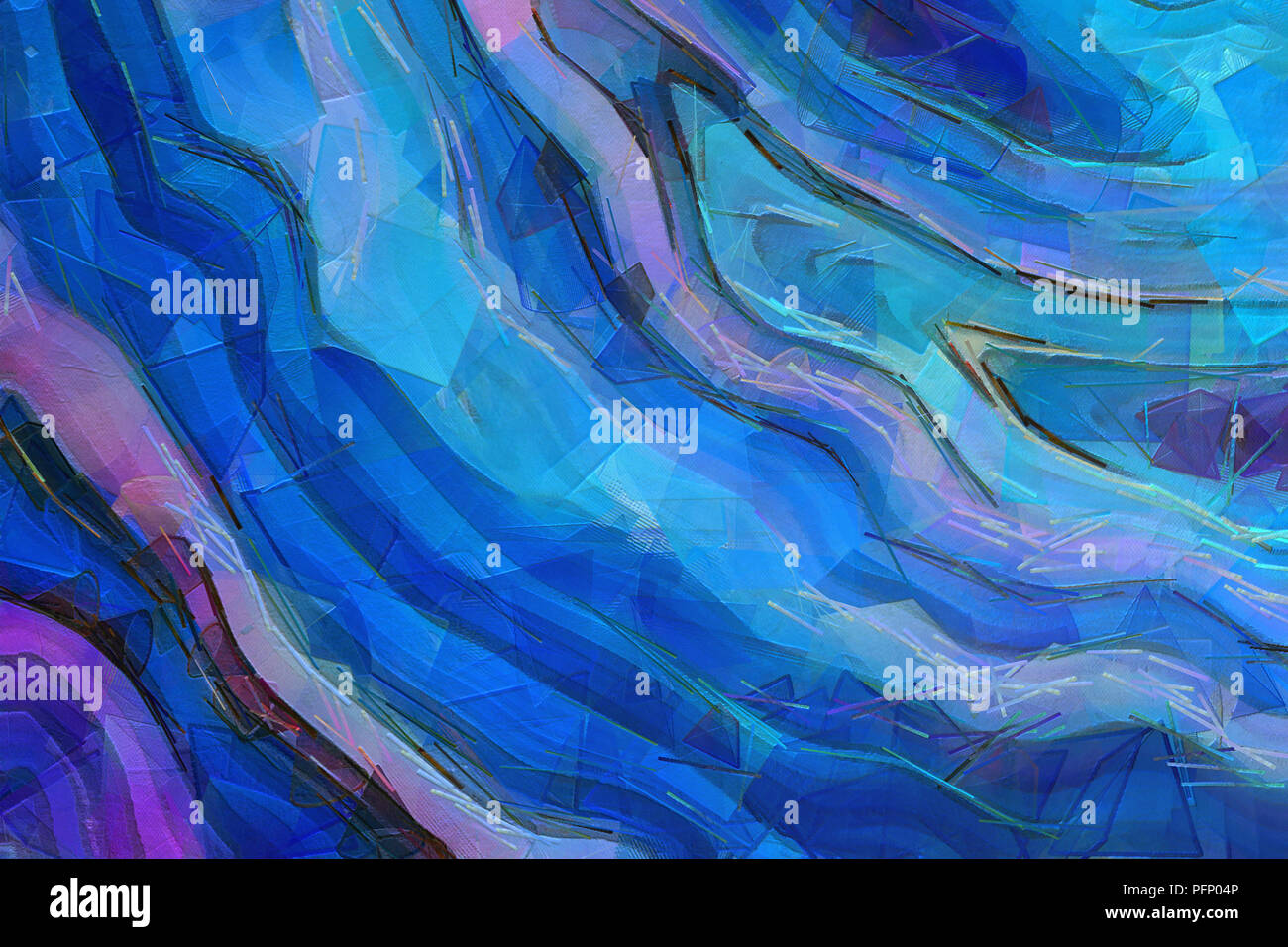 Hand drawing wall poster print. Abstract art. Oil painting ...