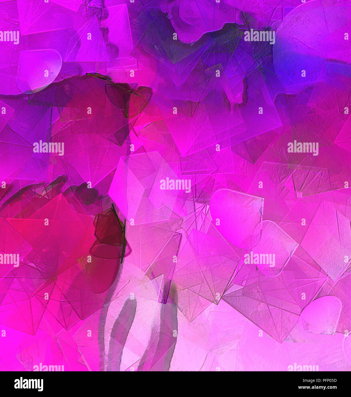 Hand drawing wall poster print. Abstract art. Oil painting ...