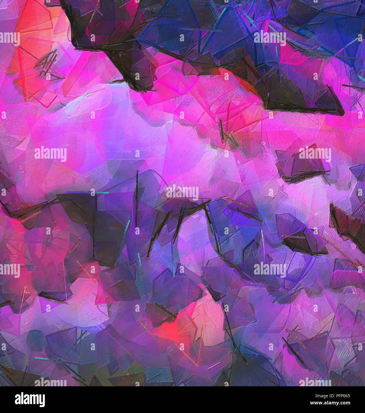 Hand drawing wall poster print. Abstract art. Oil painting ...