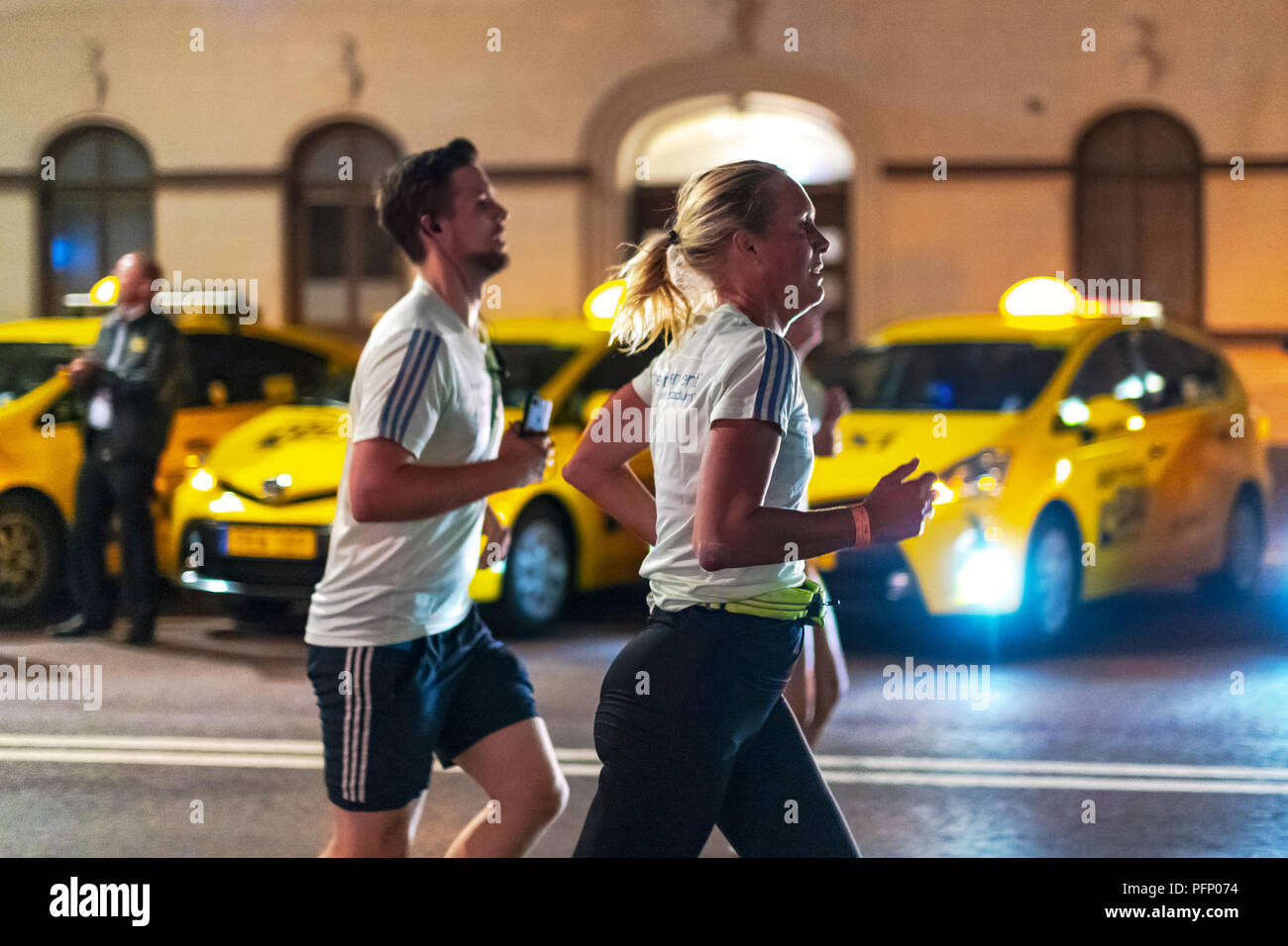 STOCKHOLM, SWEDEN, 18 AUG, 2018: Midnight run at the streets of ...
