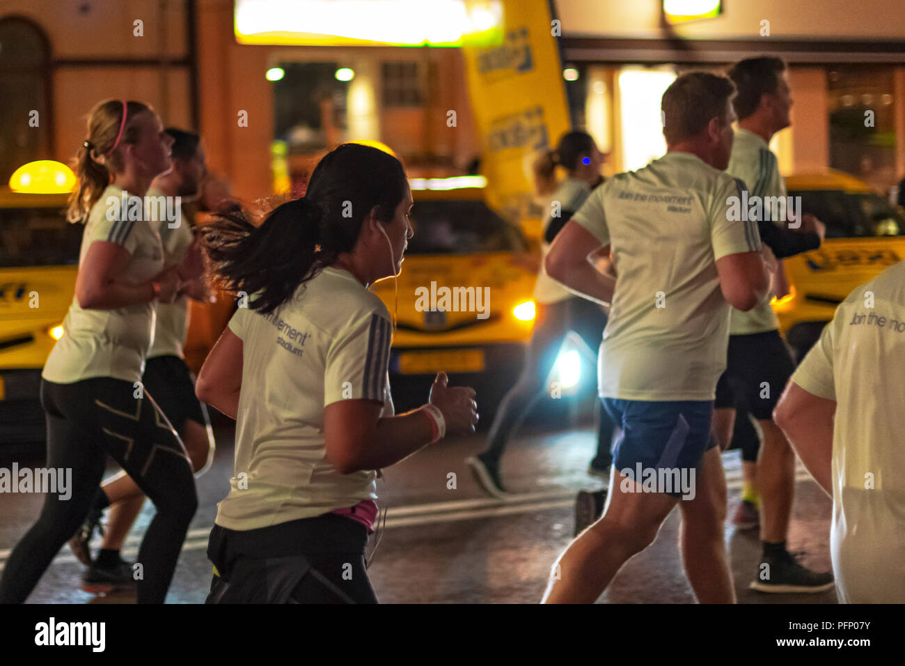 STOCKHOLM, SWEDEN, 18 AUG, 2018: Midnight run at the streets of ...
