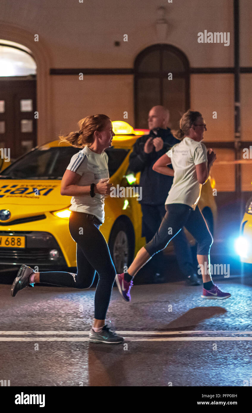 STOCKHOLM, SWEDEN, 18 AUG, 2018: Midnight run at the streets of ...