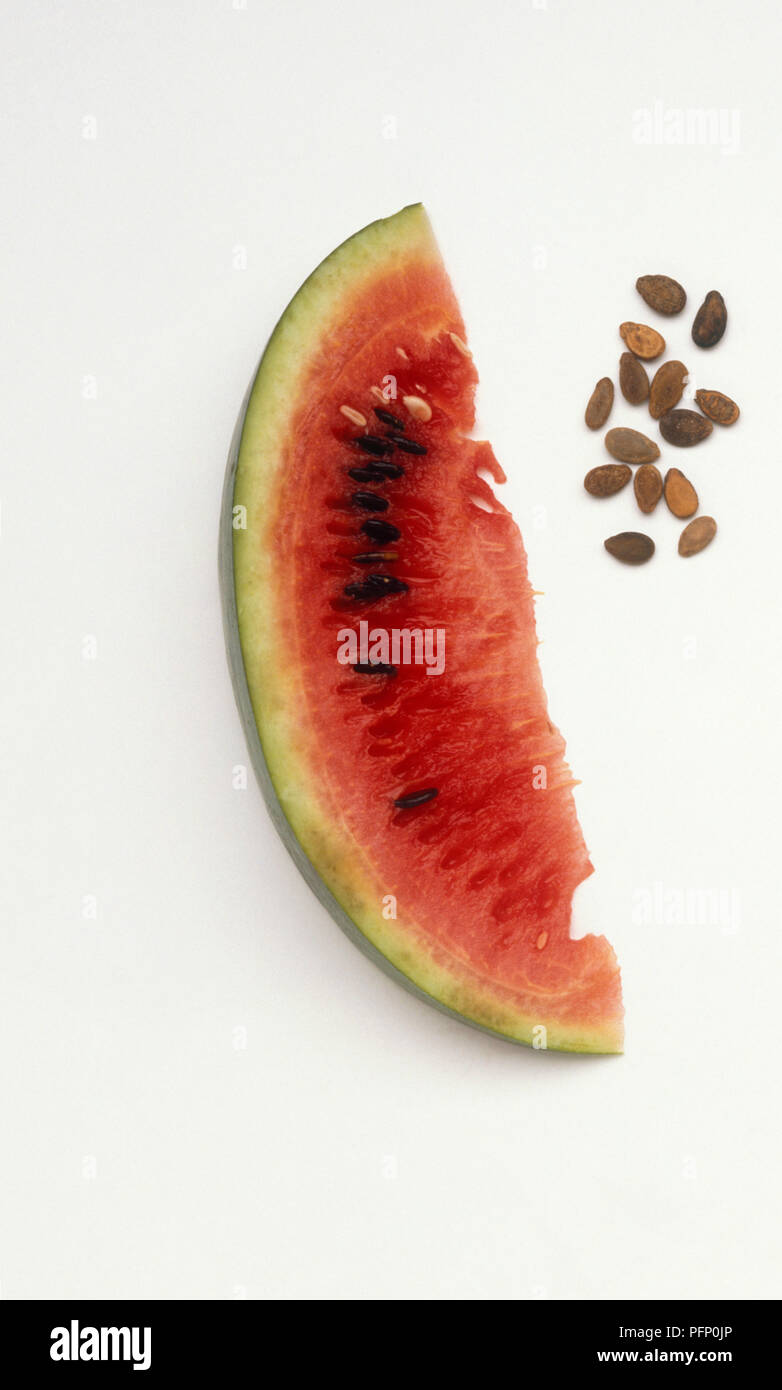 Slice of watermelon, and seeds Stock Photo - Alamy