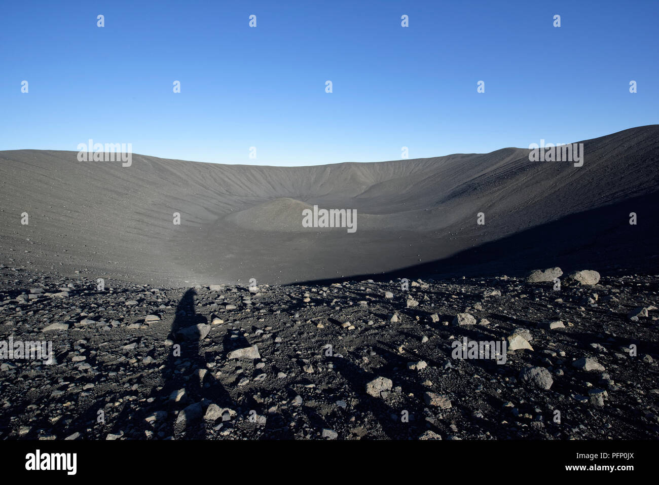 Hverfjall volcanic crater near lake Myvatn in Iceland, one of the ...