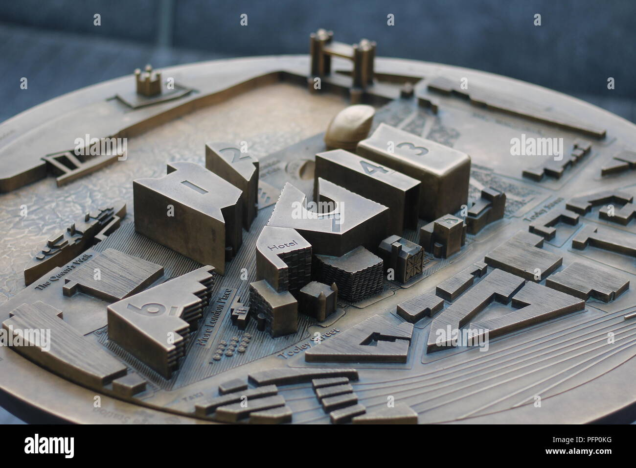 3D map of area around London tower bridge Stock Photo - Alamy