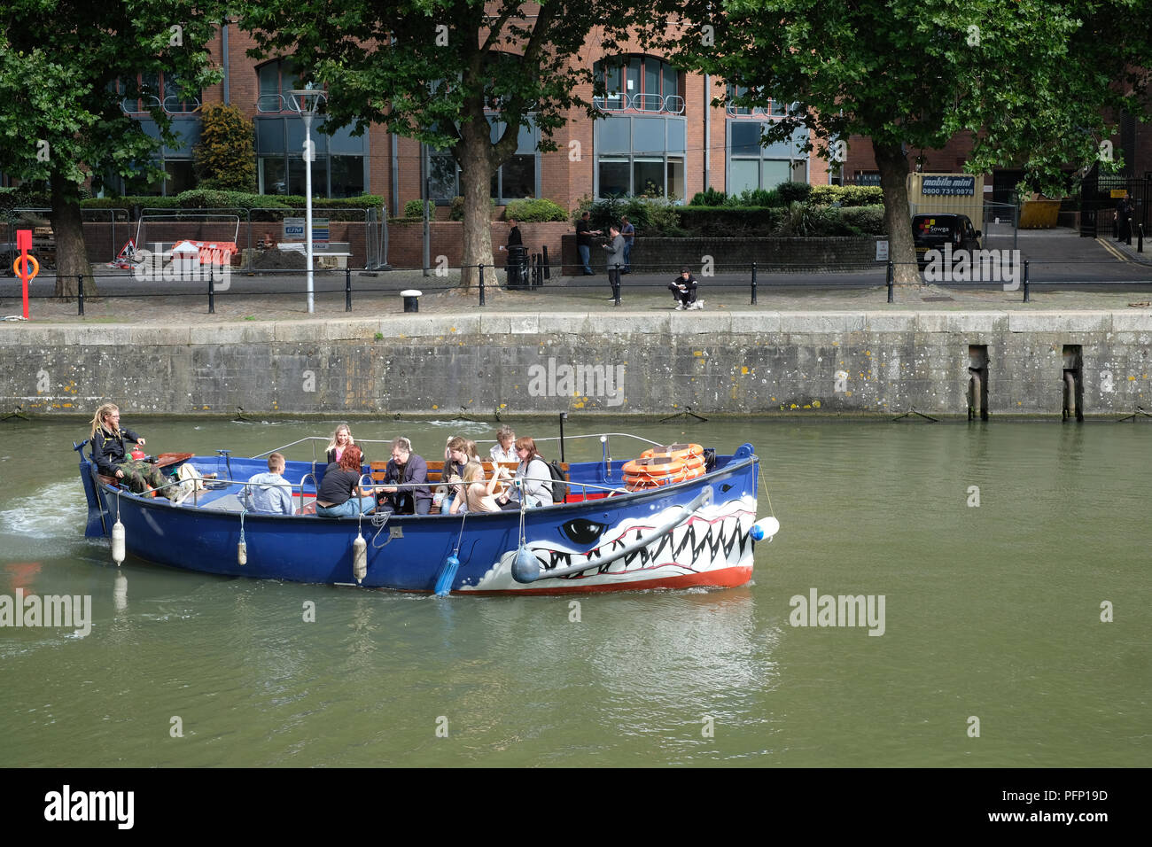 August 2018 - River tour boats and taxi's in Bristol Stock Photo - Alamy