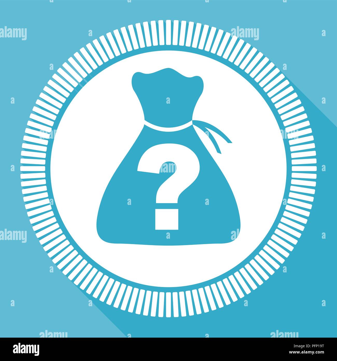 Riddle flat vector icon, question mark square blue web button Stock ...