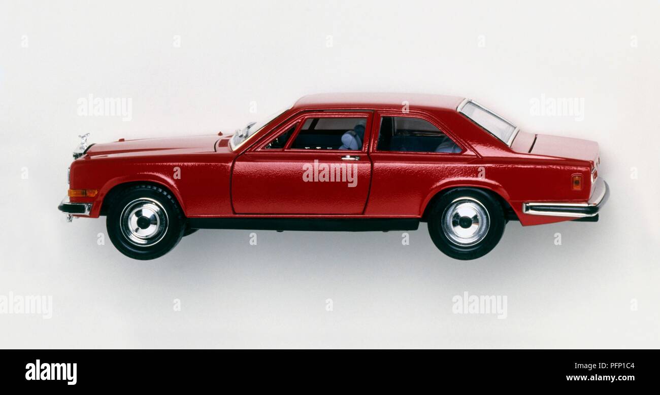 Red toy car, side view Stock Photo - Alamy