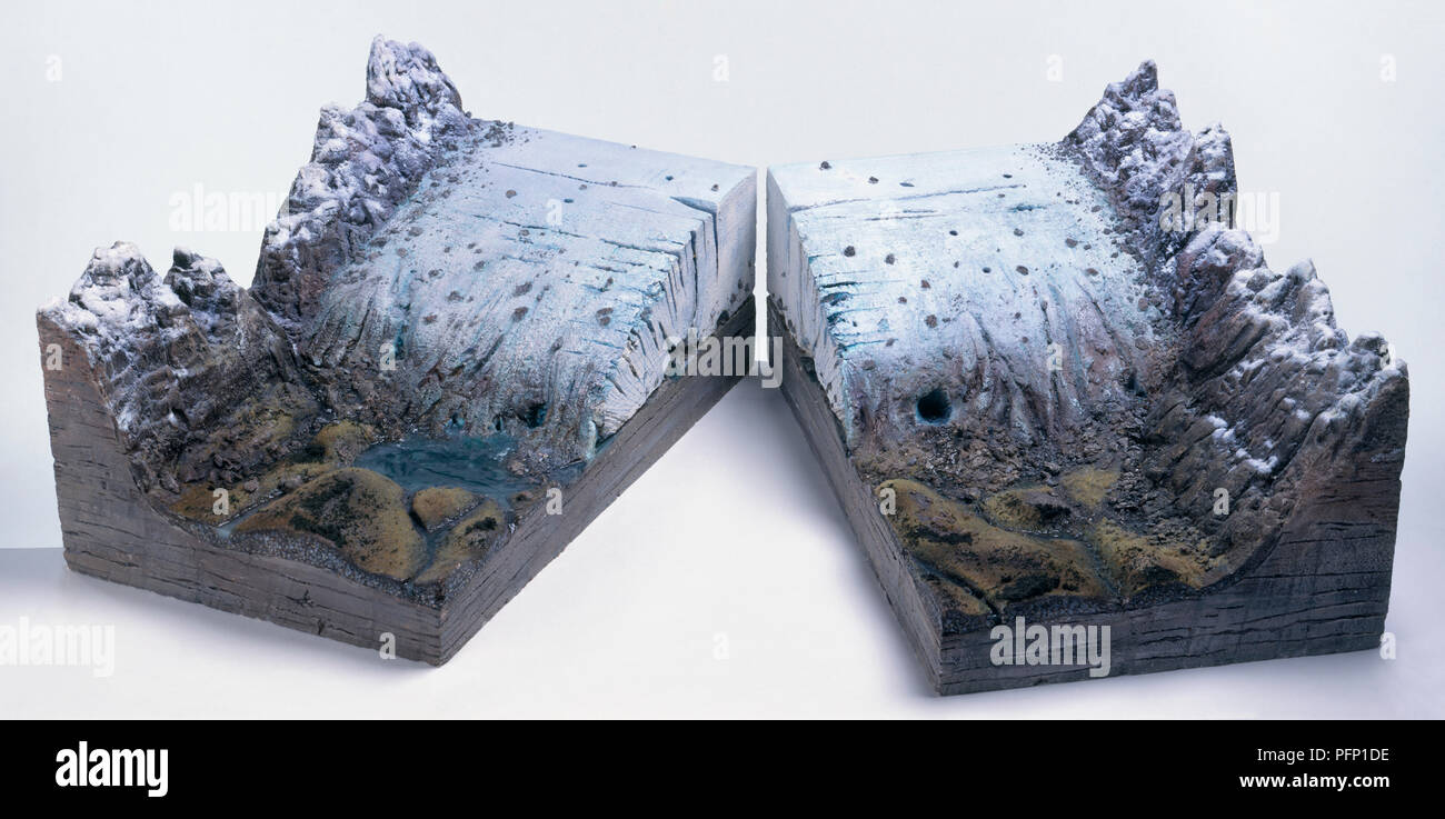 Model of glacier Stock Photo - Alamy