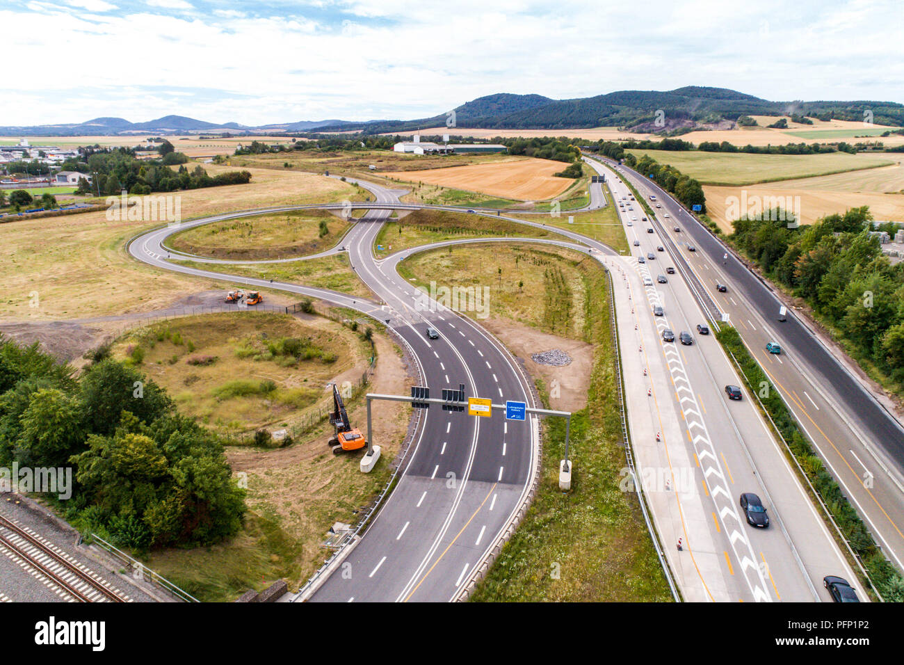 Aerial view highway clover leaf hi-res stock photography and images - Alamy