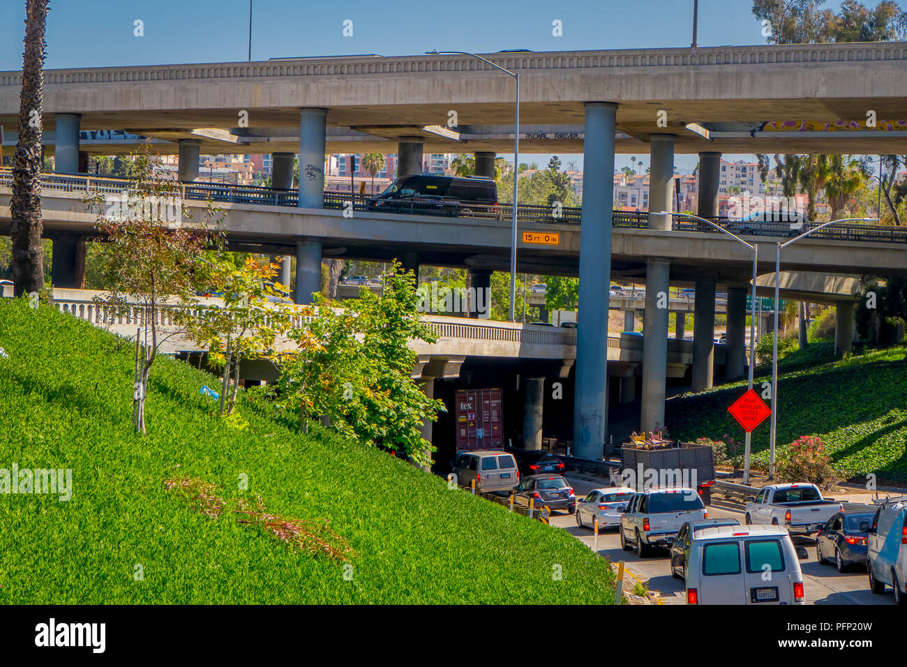 Los Angeles, California, USA, AUGUST, 20, 2018: Outdoor view of Los ...