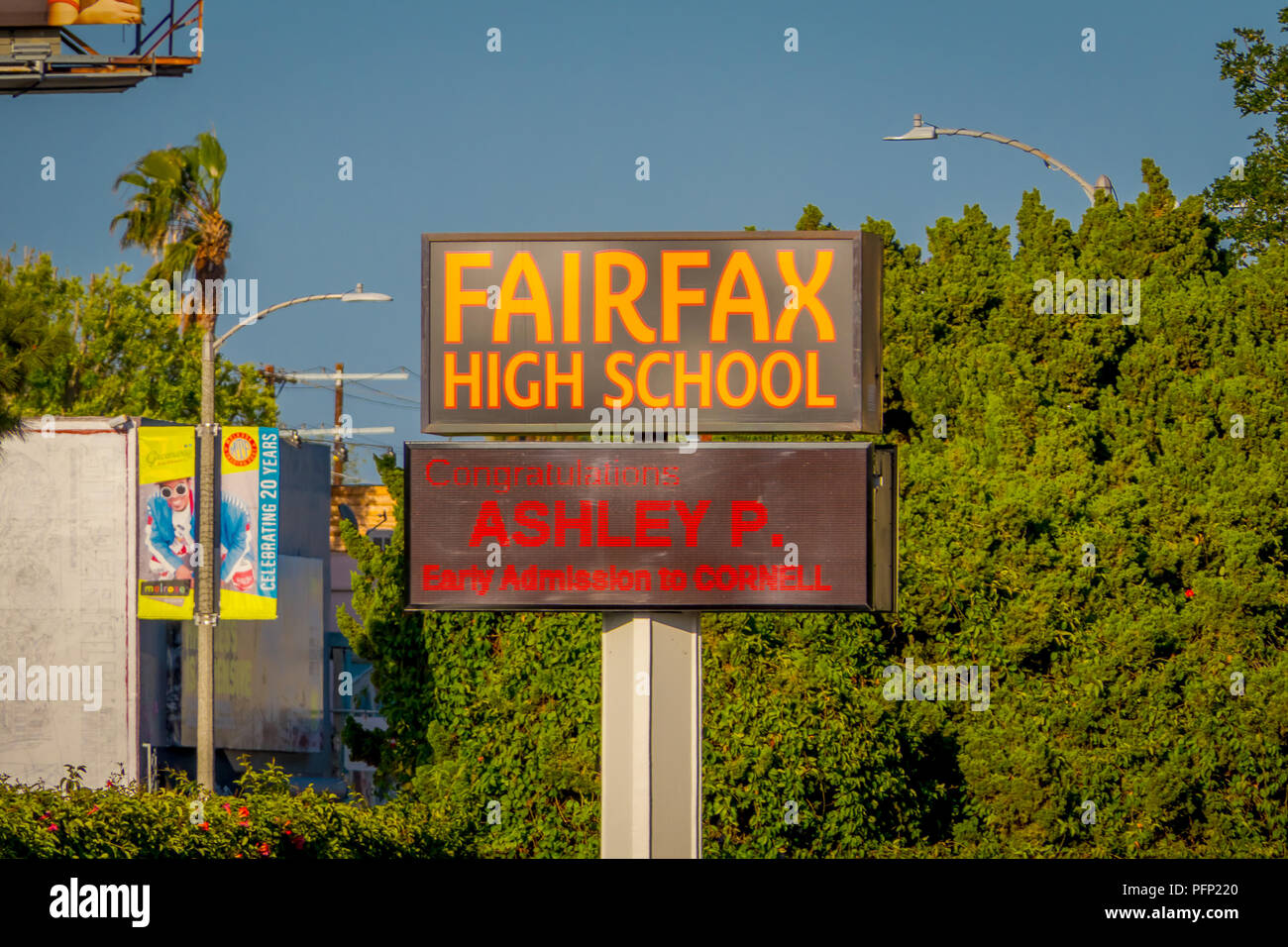 Los Angeles, California, USA, AUGUST, 20, 2018: Outdoor view of ...