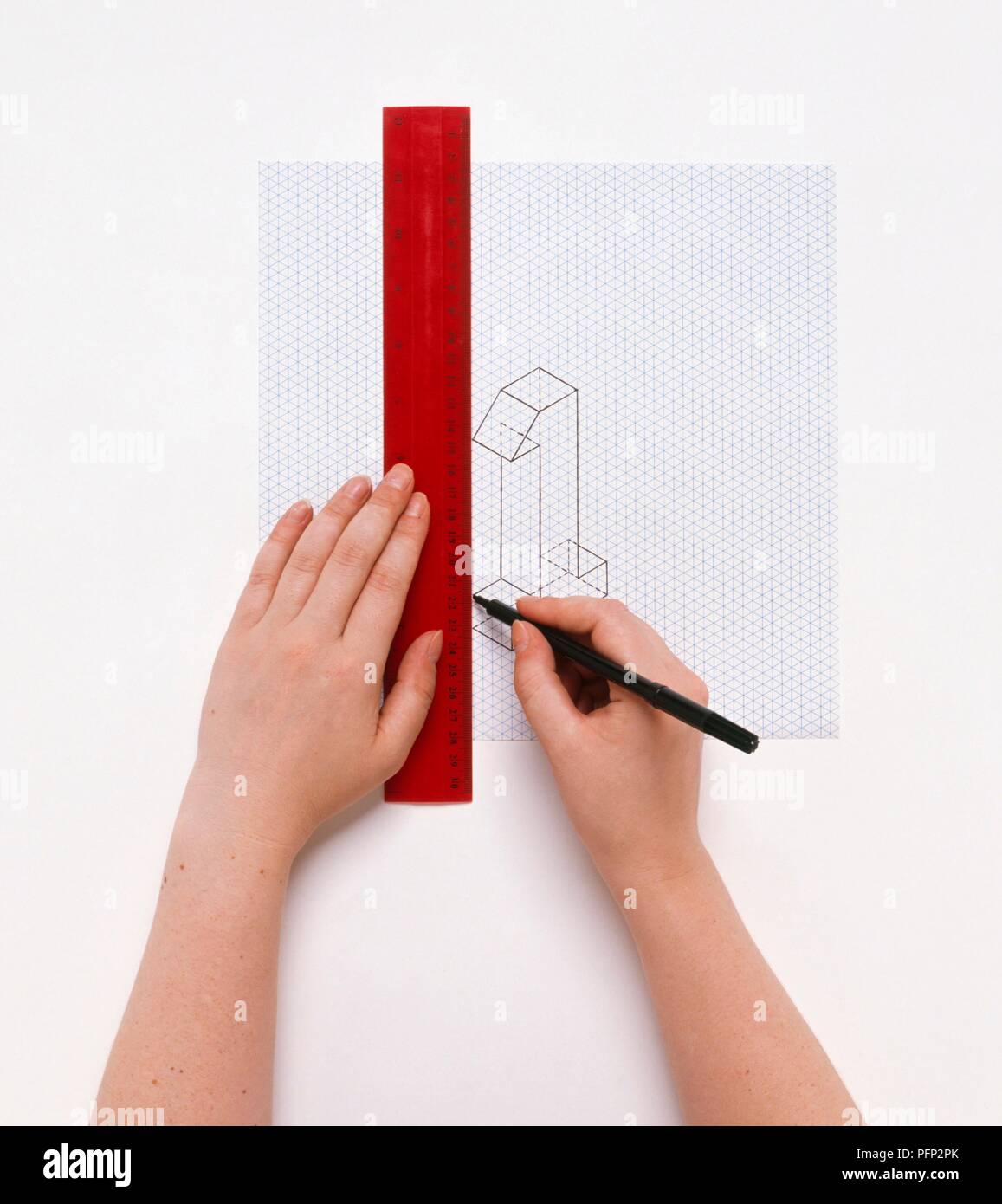 Ruler drawing hi-res stock photography and images - Alamy