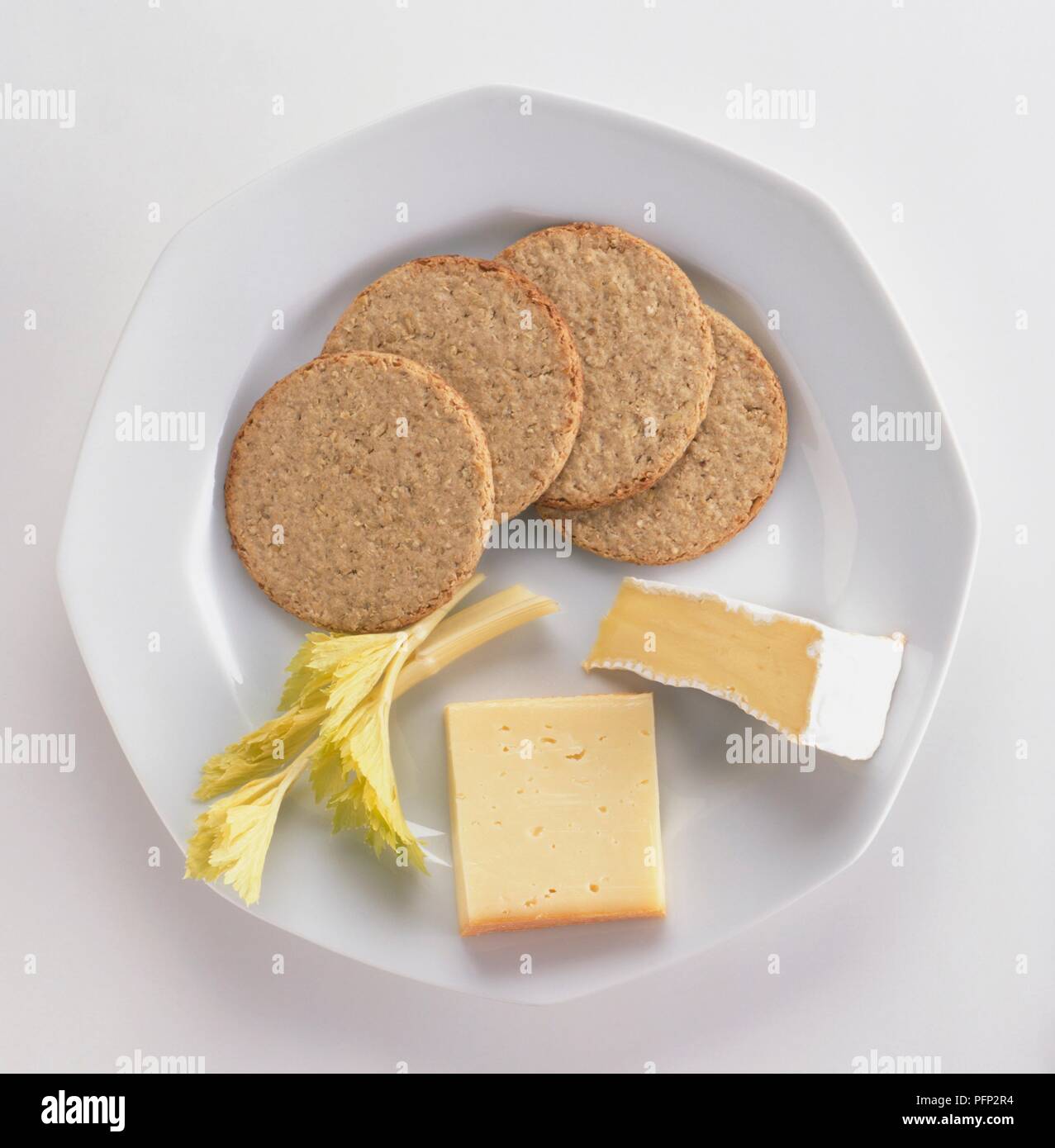 Scottish oatcakes served with Bonnet and Bonchester Scottish cheeses ...