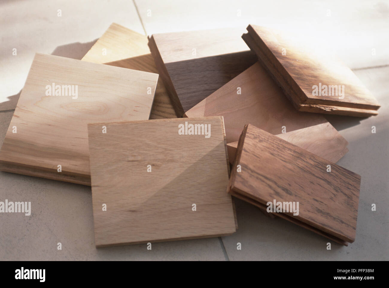 Offcuts of hardwoods, including maple, walnut tree, white oak, cherry ...