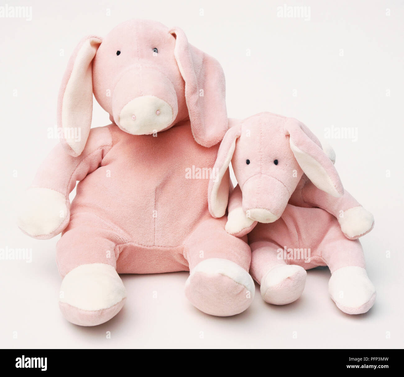 Large and small soft toy pigs Stock Photo - Alamy