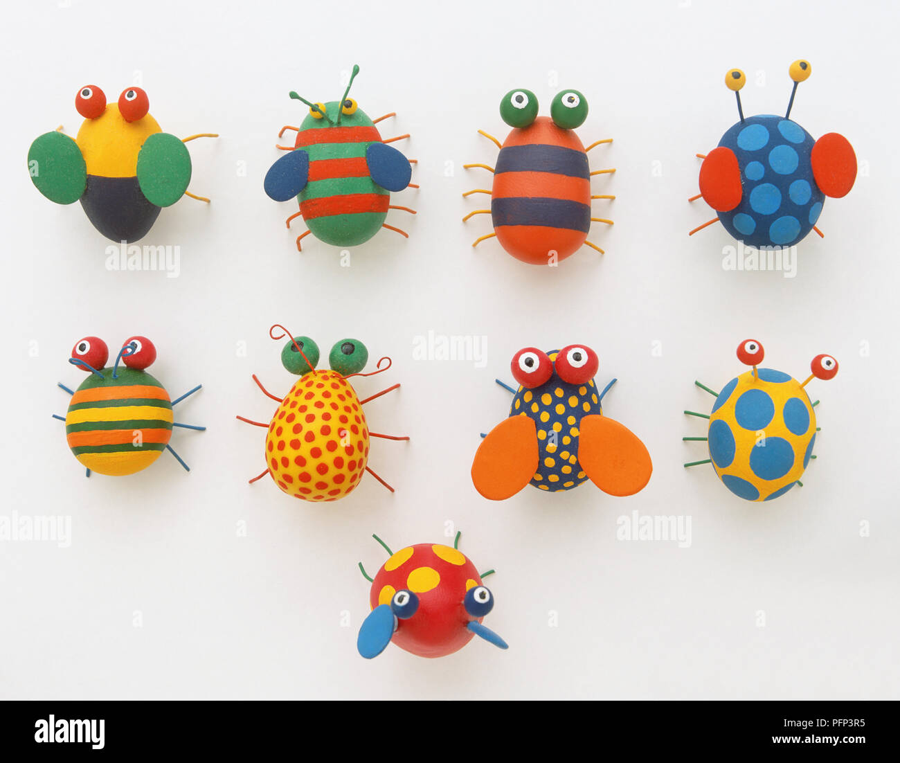 Colourful selection of plastic toy bugs, close up Stock Photo - Alamy