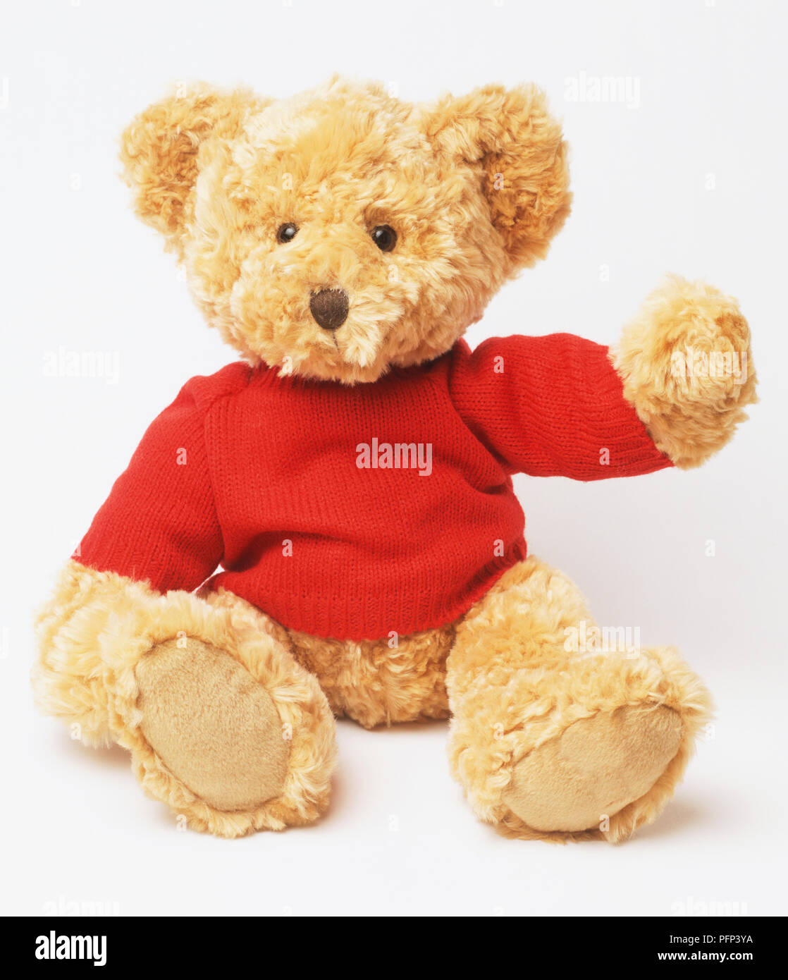Teddy bear, red top Stock Photo - Alamy