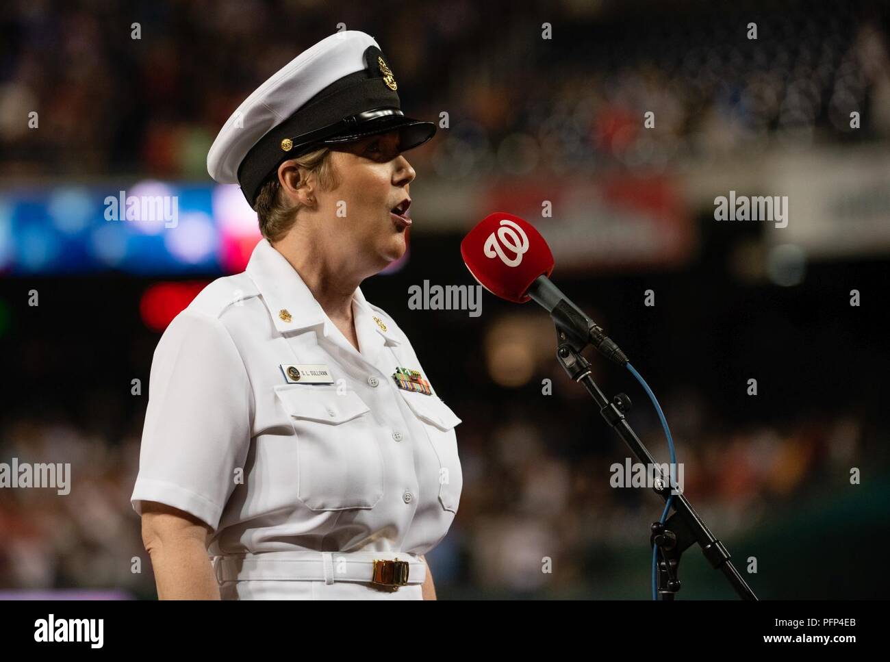 WASHINGTON (May 22, 2018) Chief Musician Shana L. Sullivan performs God ...