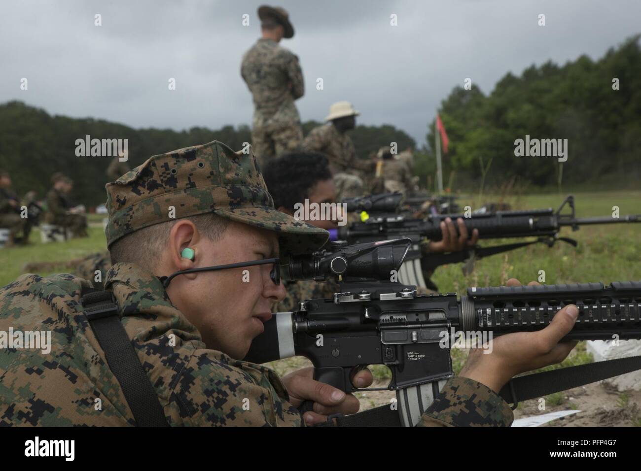 U.S. Marine Corps Recruits with Hotel Company, 2nd Battalion, Recruit ...