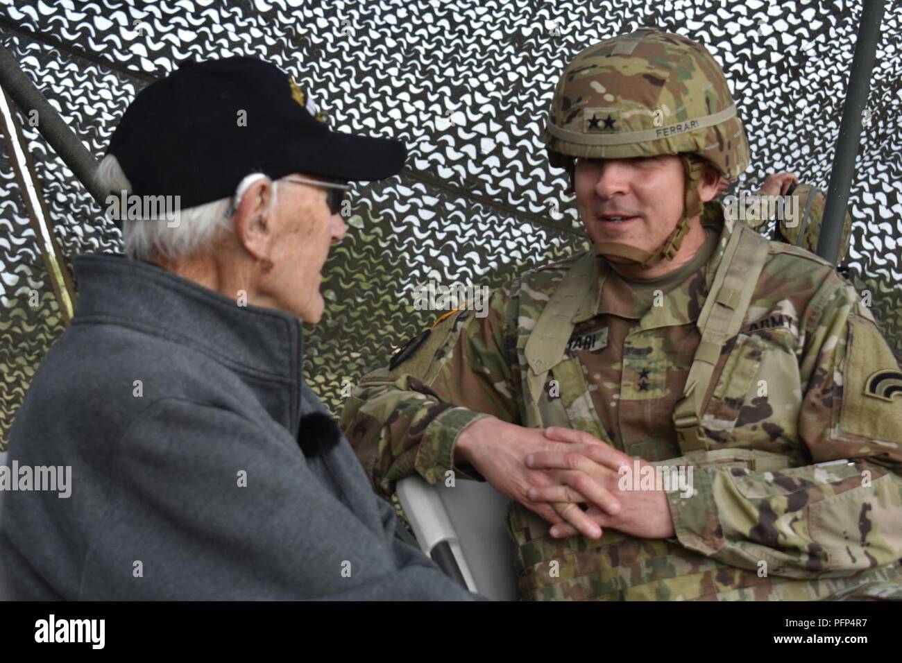 WWII Veteran, Charlie Brown(left), from the 258th Field Artillery ...