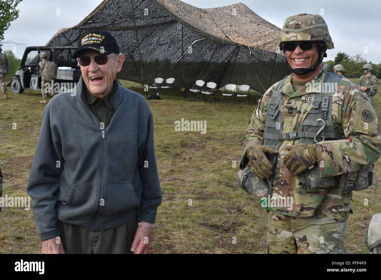 WWII Veteran, Charlie Brown(left),who served with the 258th Field ...