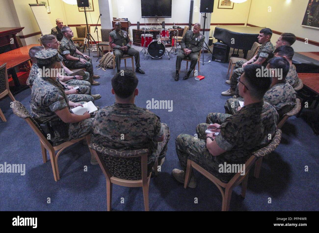 Commandant of the Marine Corps Gen. Robert B. Neller speaks to Marine ...