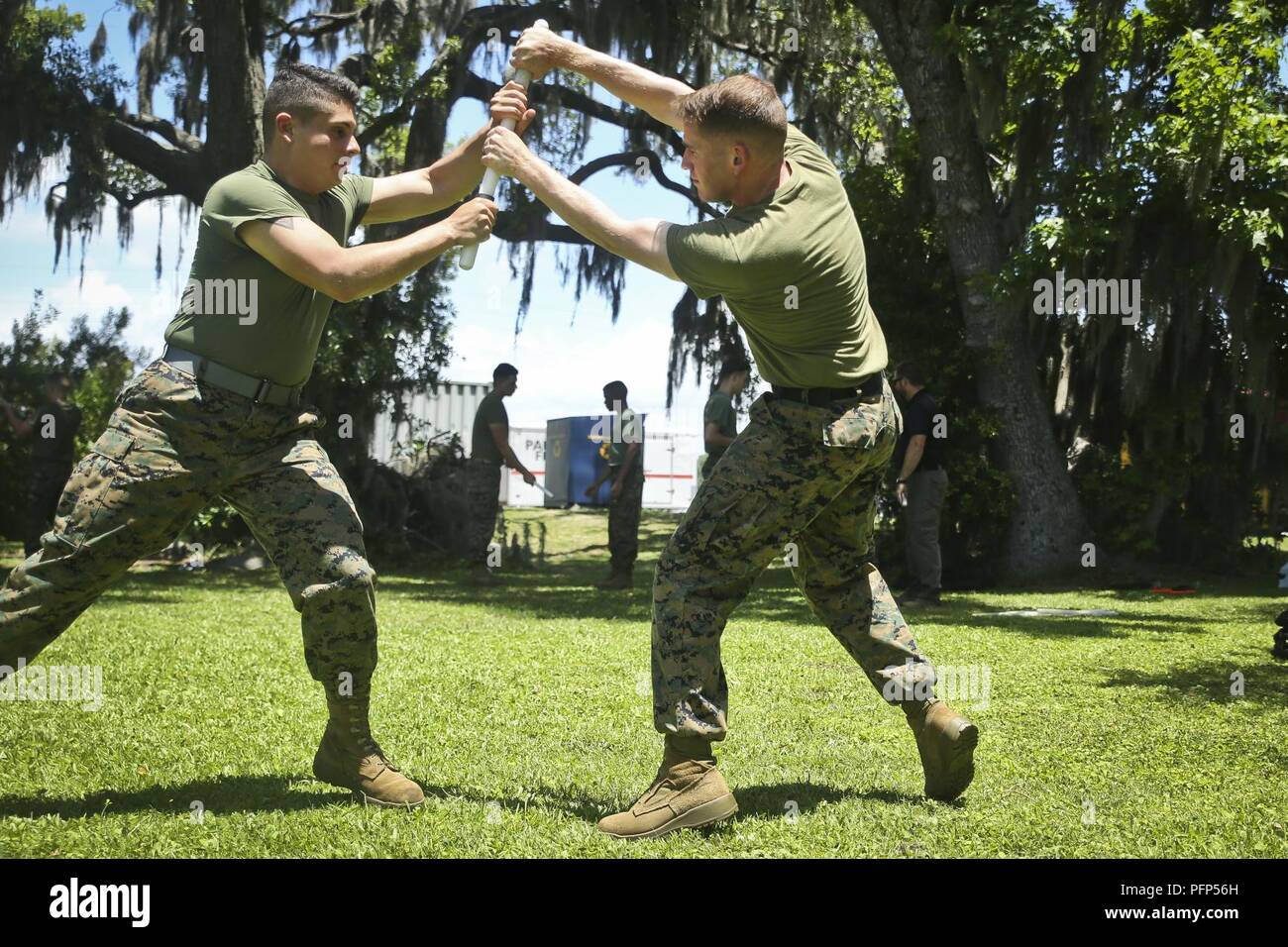 Marines conduct weapons retention training aboard Marine Corps Recruit ...