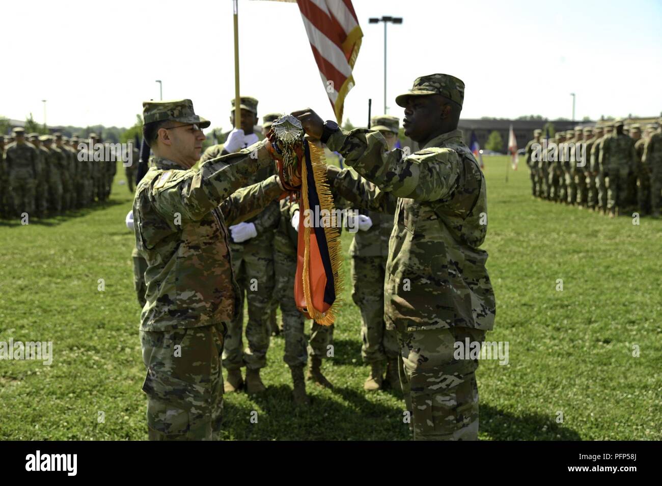 Col. Craig J. Alia (left), commander of the 101st Combat Aviation ...