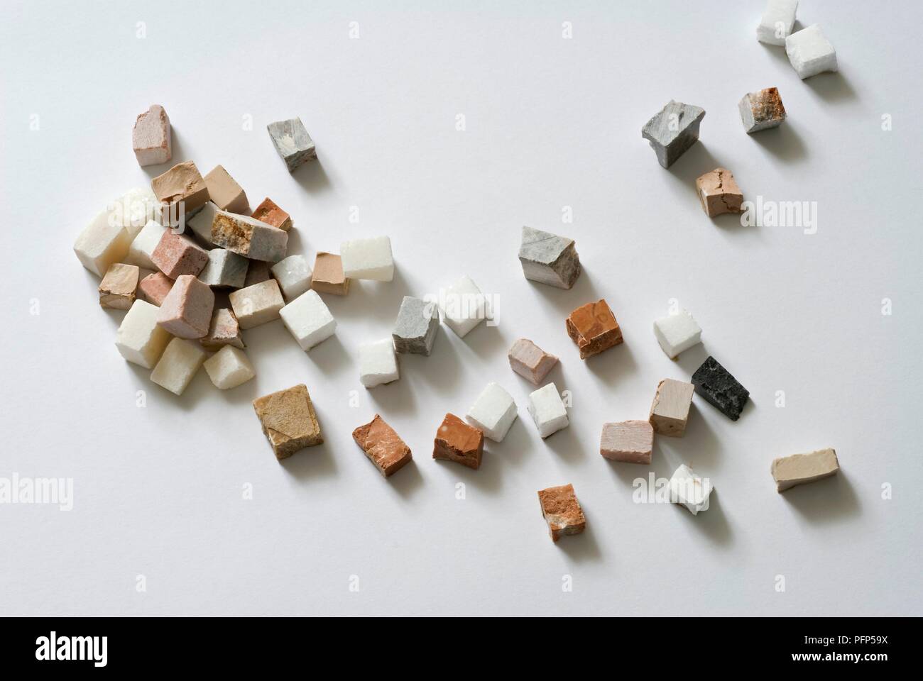 Small pieces of marble tessera Stock Photo - Alamy