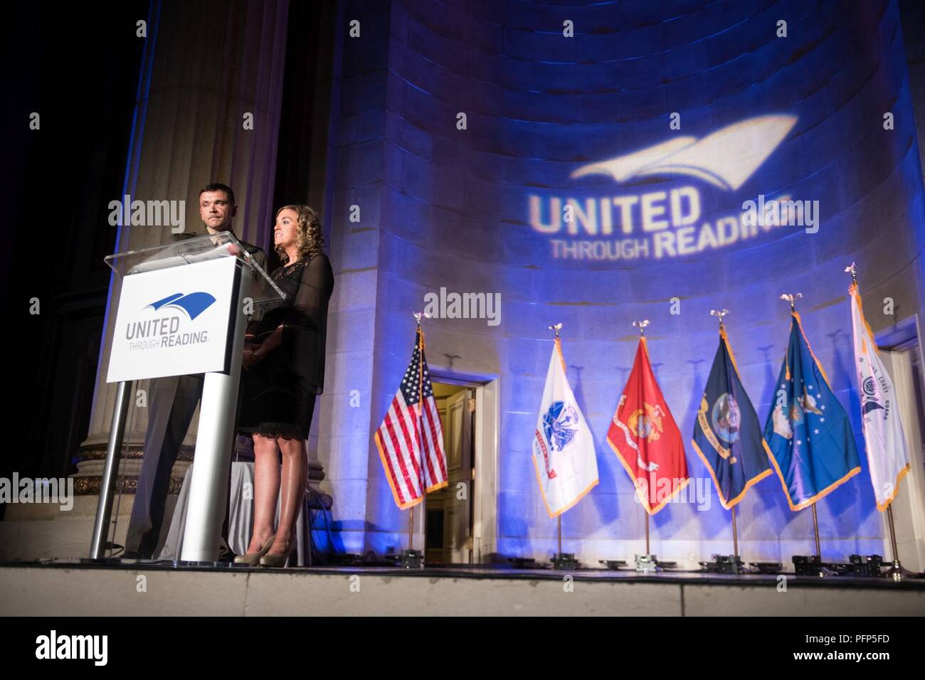 U.S. Marine Corps Maj. Jonathan Wagner and Jacquelyn Wagner introduce ...