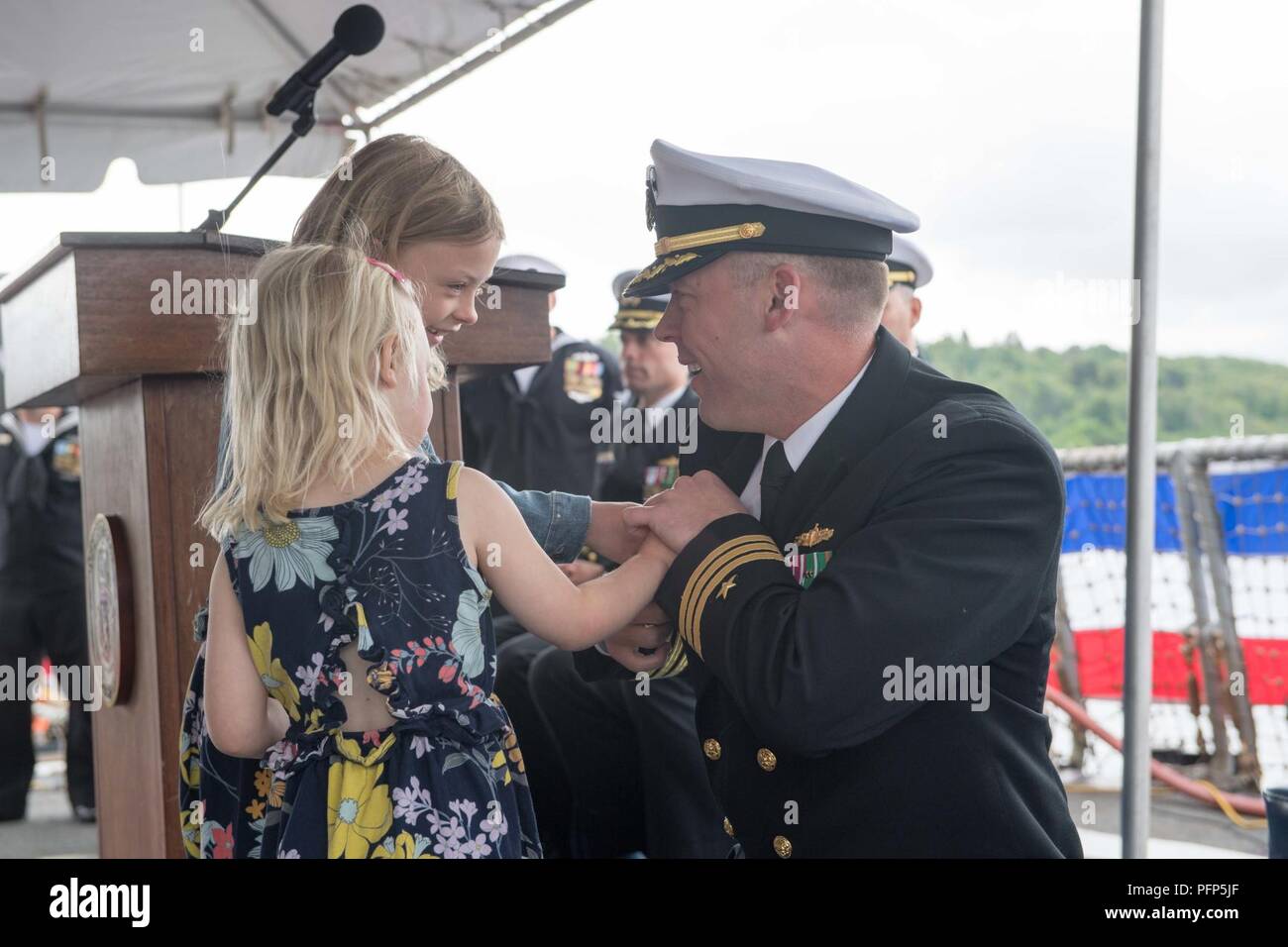 Everett, Wash. (May 24, 2018) Cmdr. Jerry Jackson, the incoming ...