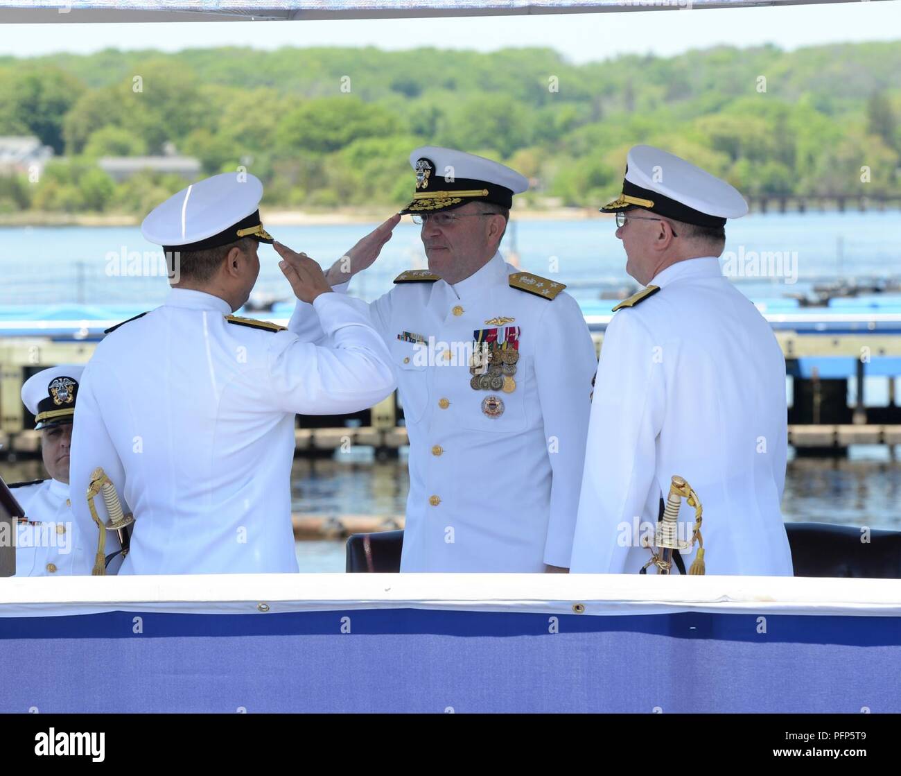 GROTON, Conn. (May. 24, 2018) Vallejo, Calif. native Rear Adm. Leonard ...