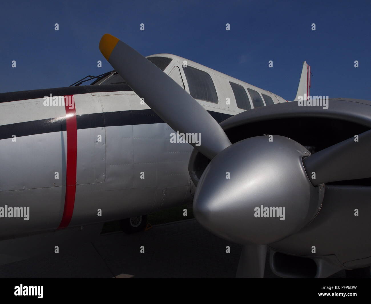 The Beechcraft Queen Air A 80, a t. win-engined light aircraft from the ...