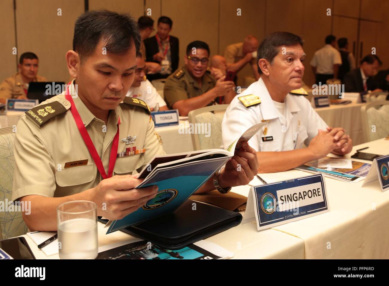 Singapore Armed Forces Lt. Col. Alex Ho, Liasion Officer to the U.S ...