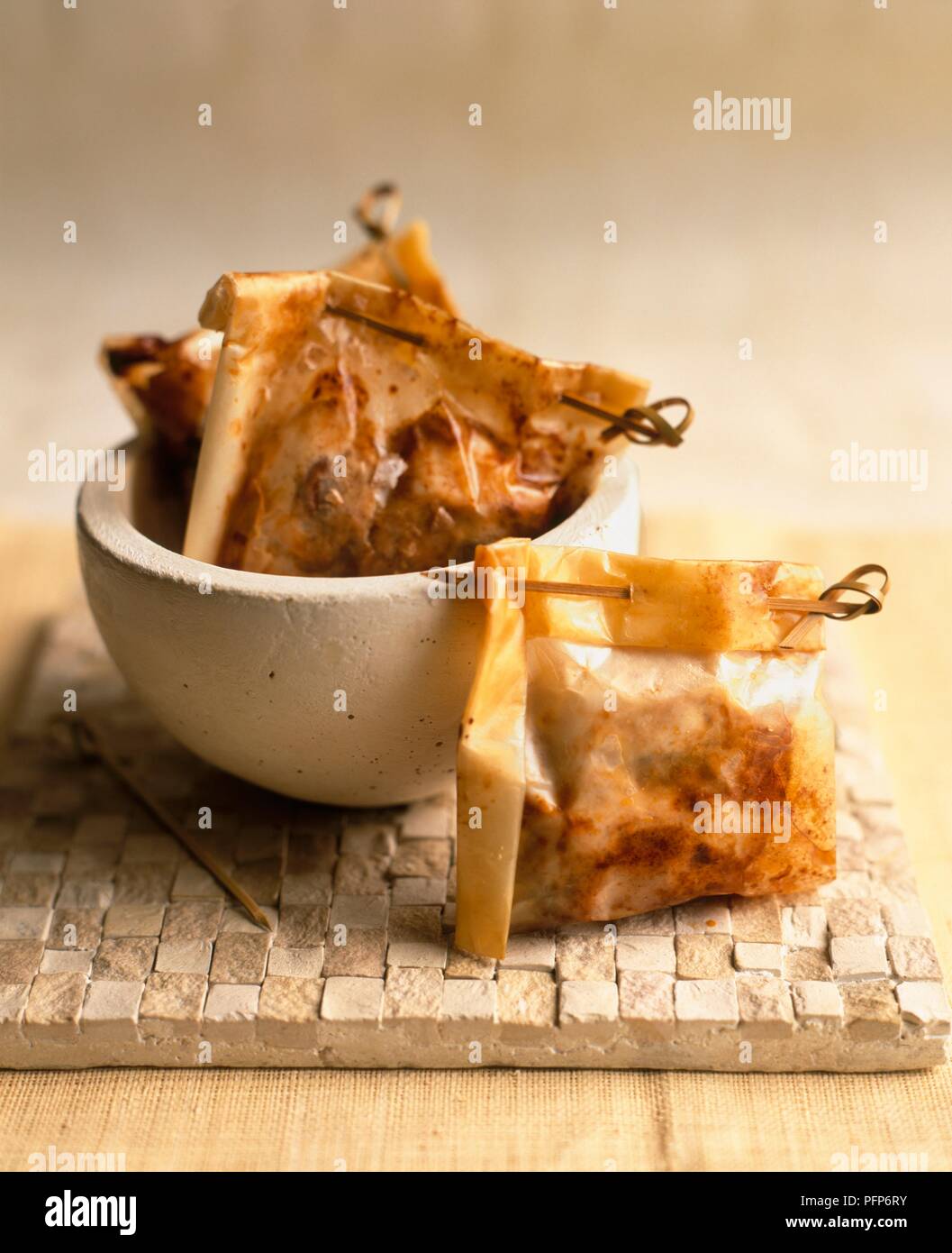 Chee pow kai, Malaysian deep-fried, paper-wrapped chicken in ...